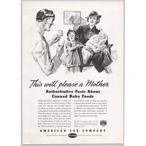 American Can Company | Art | 937 Vintage Baby Food Advertisement ...